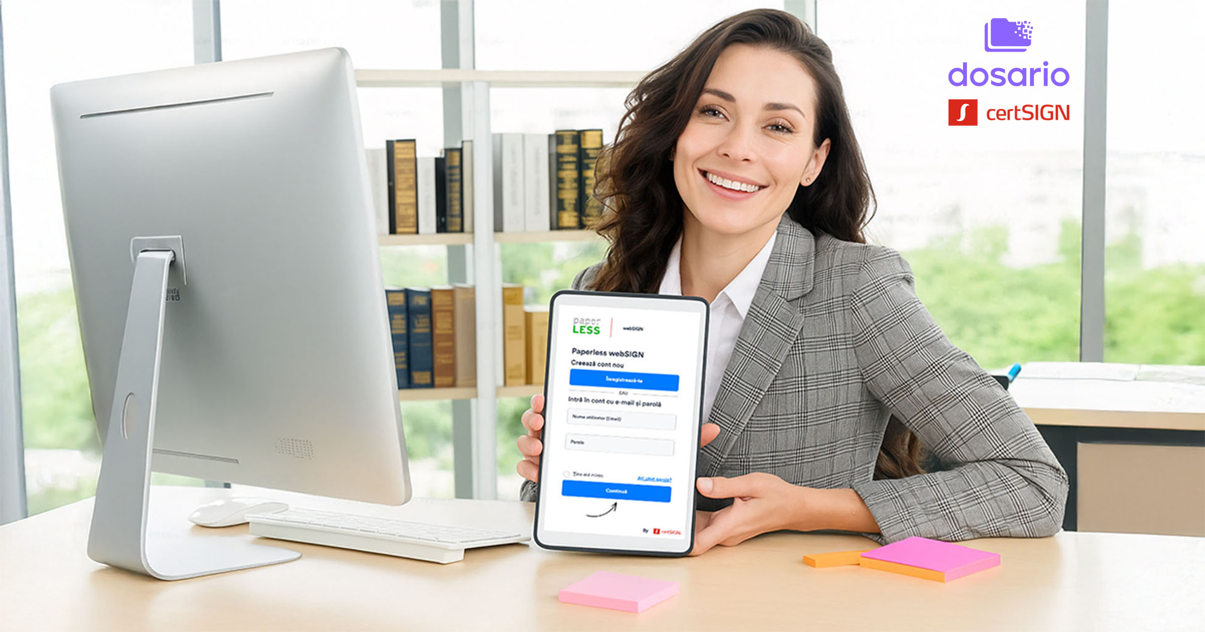 Semnătură electronică calificată în cloud cu Dosario și certSIGN